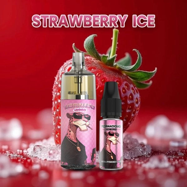 Tornado 10000 Strawberry Ice – Puff 100% légale | 10 000 puffs – CBDeer
