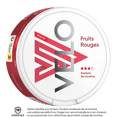 SACHET NICOTINE FRUITS ROUGES - VELO | Meilleur prix chez CBDeer